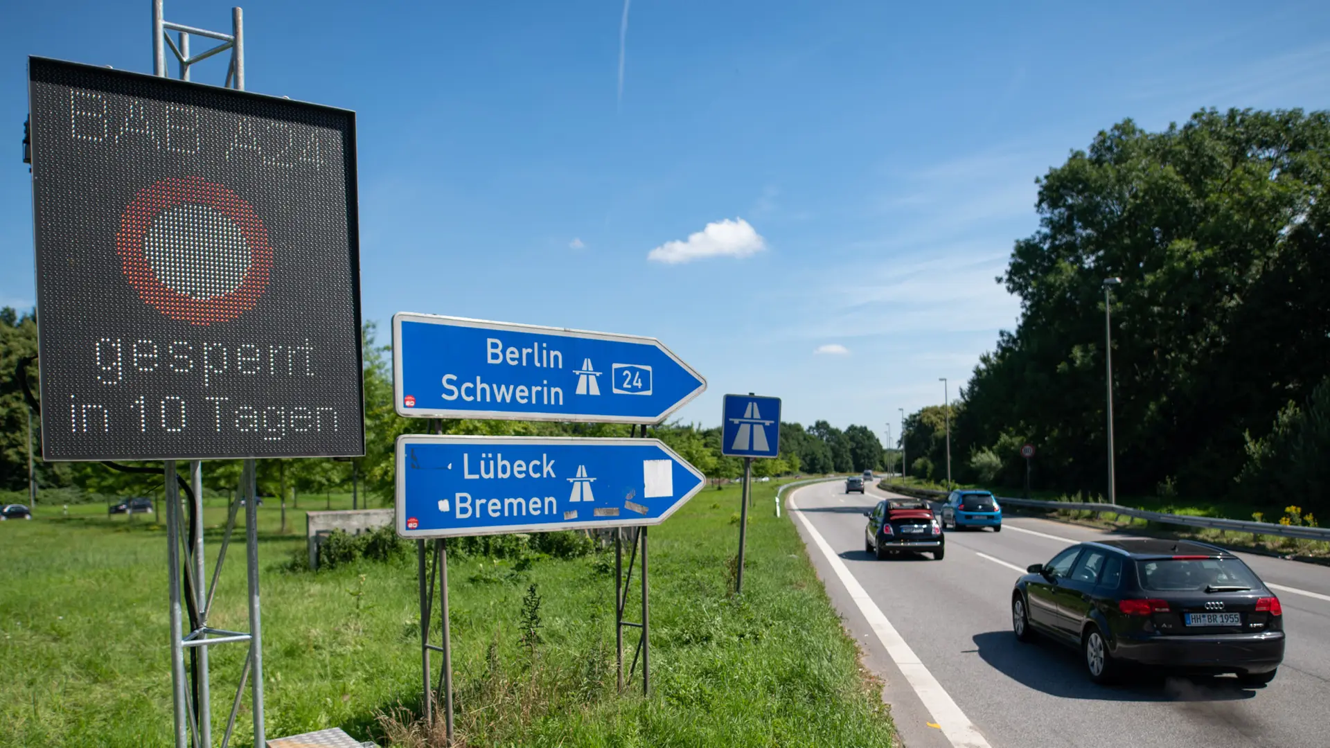 Raststtten A24 Richtung Hamburg