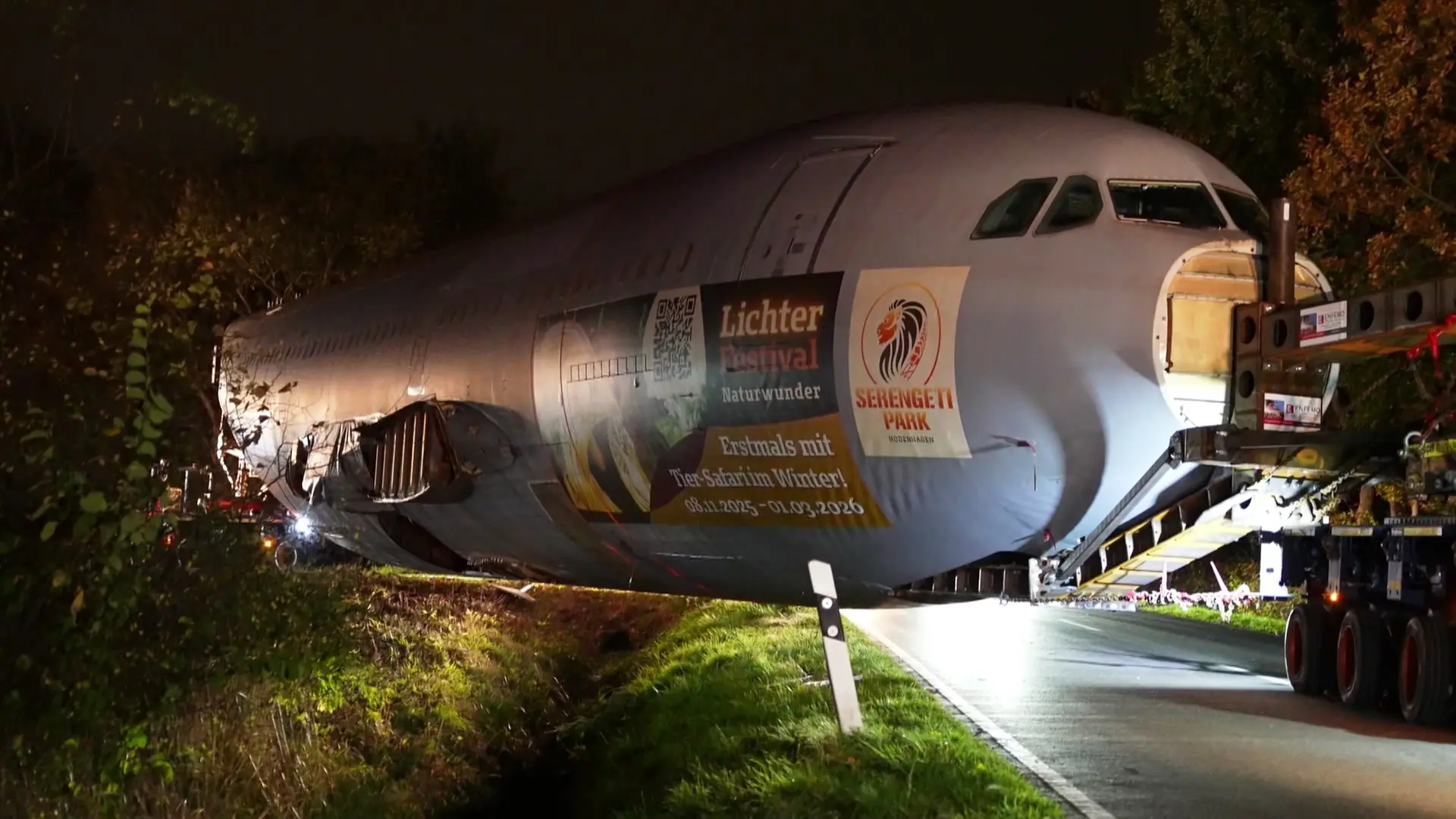 Ausrangierter Airbus auf dem Weg zum Serengeti-Park Hodenhagen | ndr.de