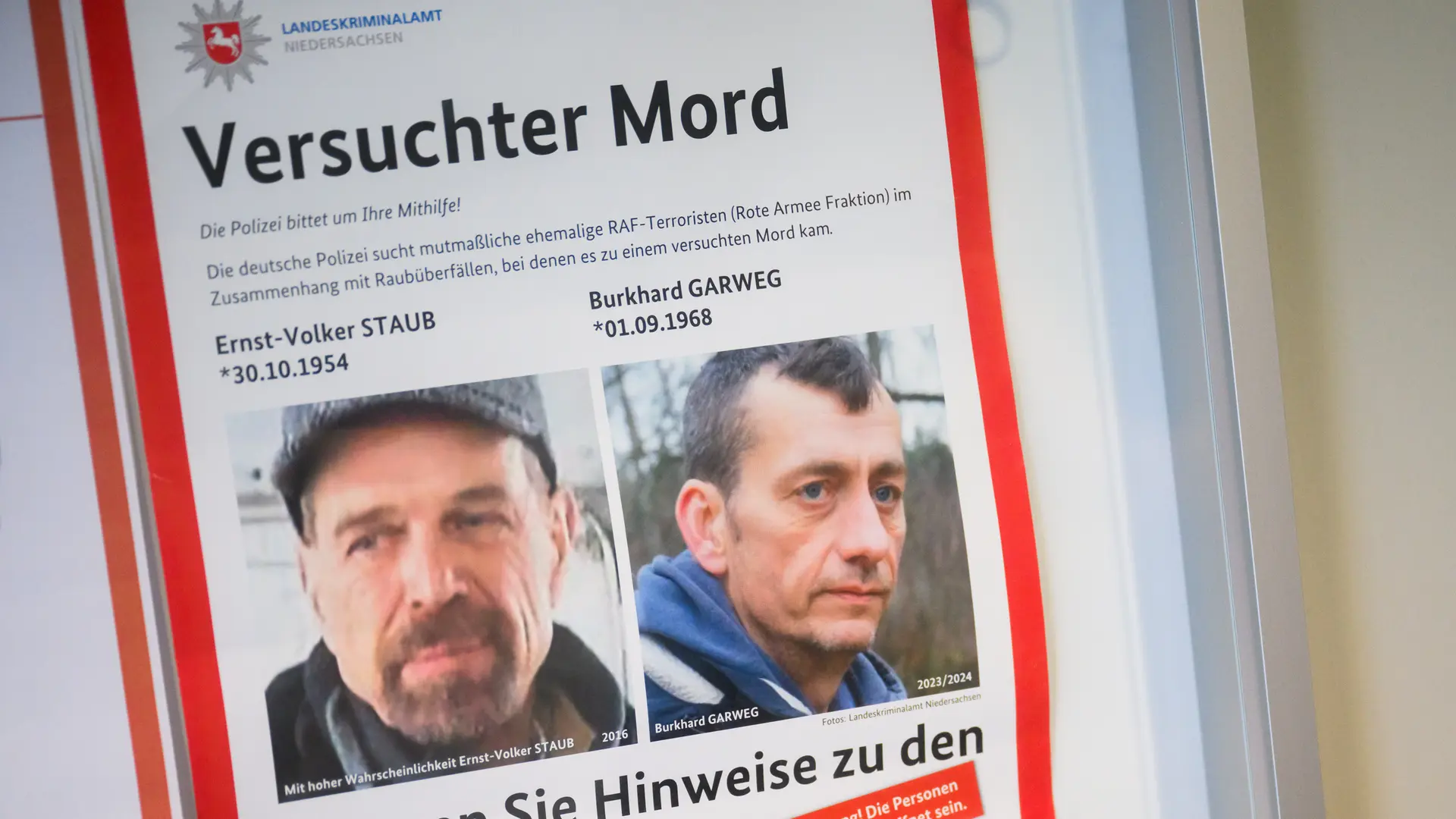 Ex-RAF-Terroristen Staub und Garweg: Vier Objekte durchsucht | ndr.de