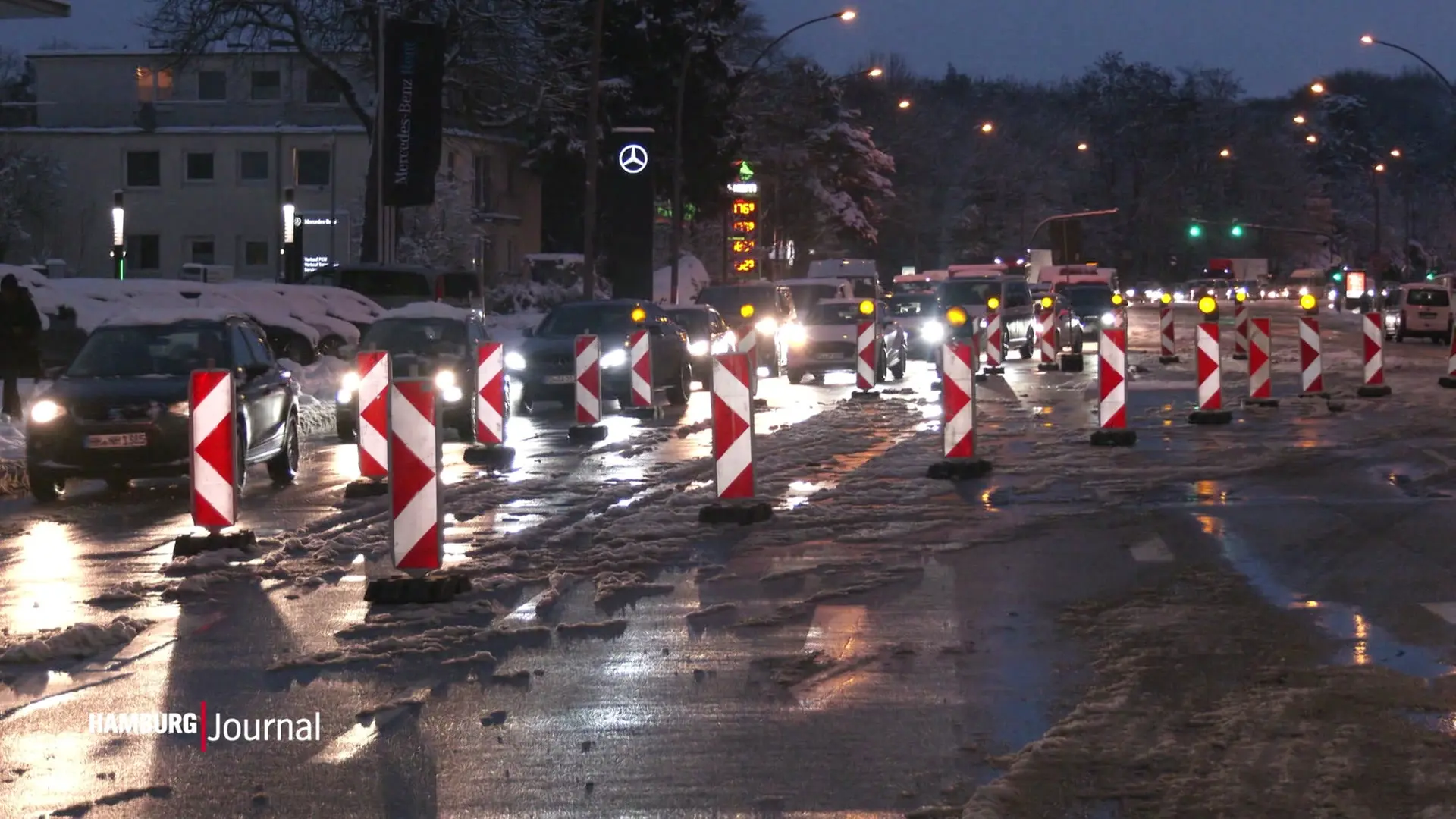 Teilsperrung: Wasserrohr an der Kollaustraße sorgt für Staus | ndr.de