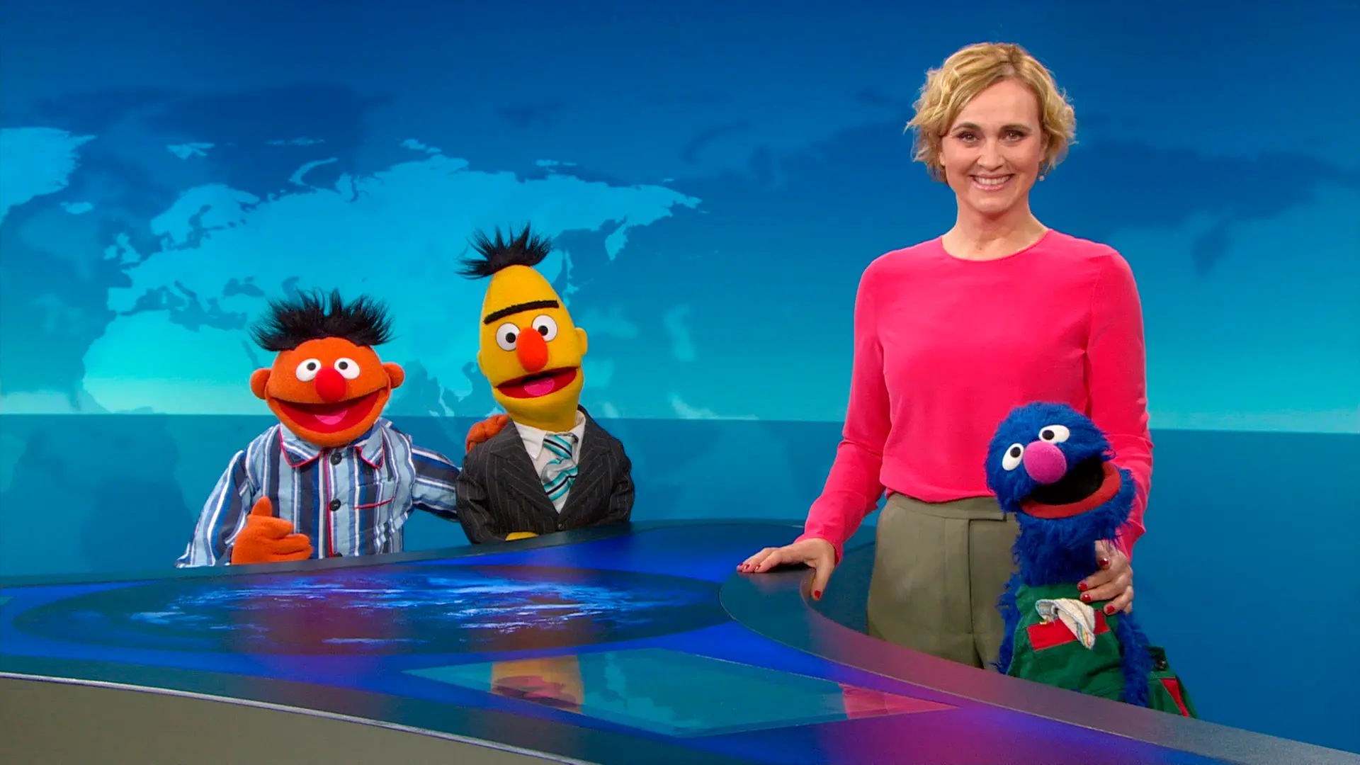 Wer, wie, was? – Ernie, Bert und Grobi mischen tagesthemen-Sendung auf ...